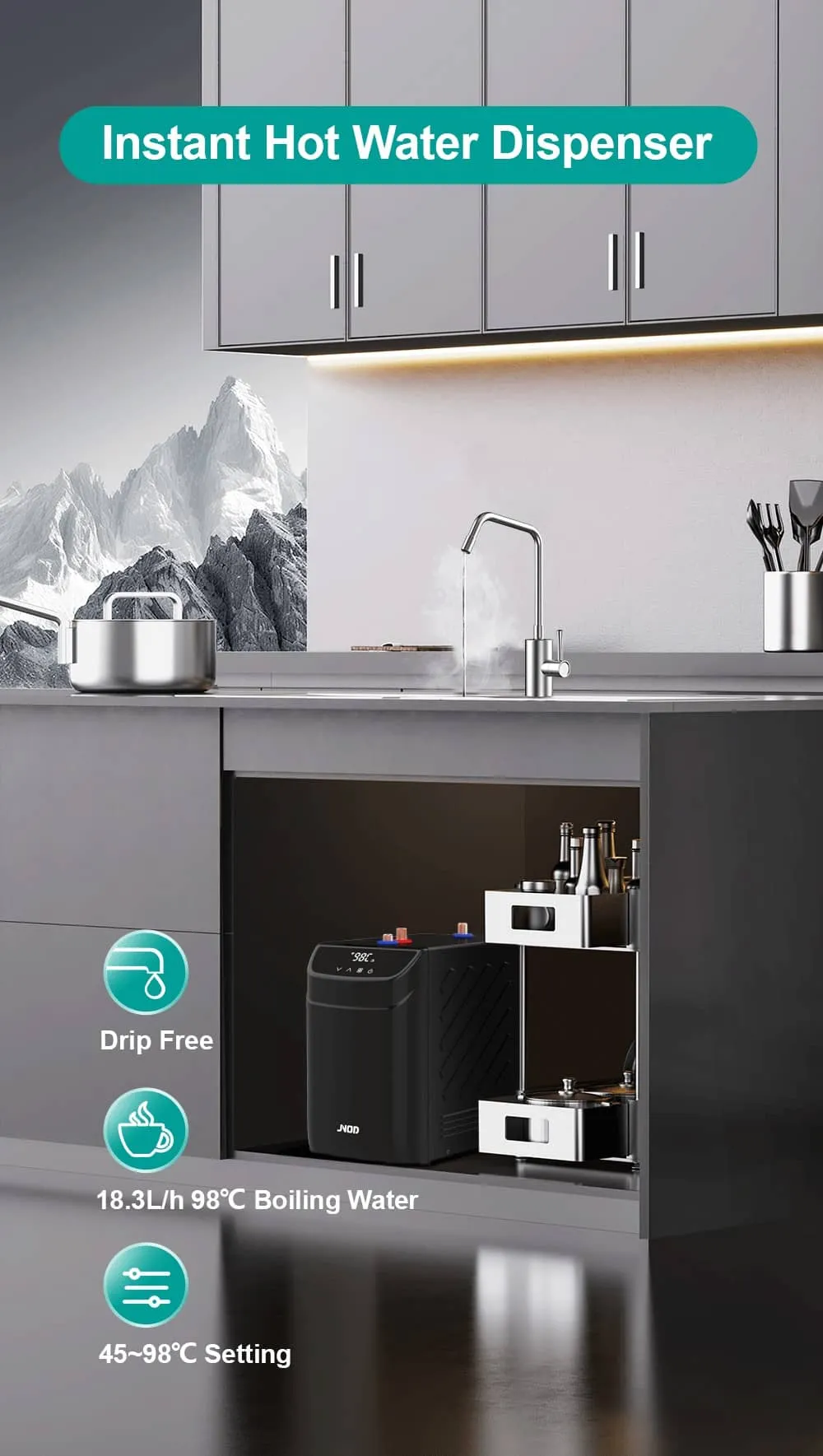 Under Counter Instant Hot and Cold Water Dispenser