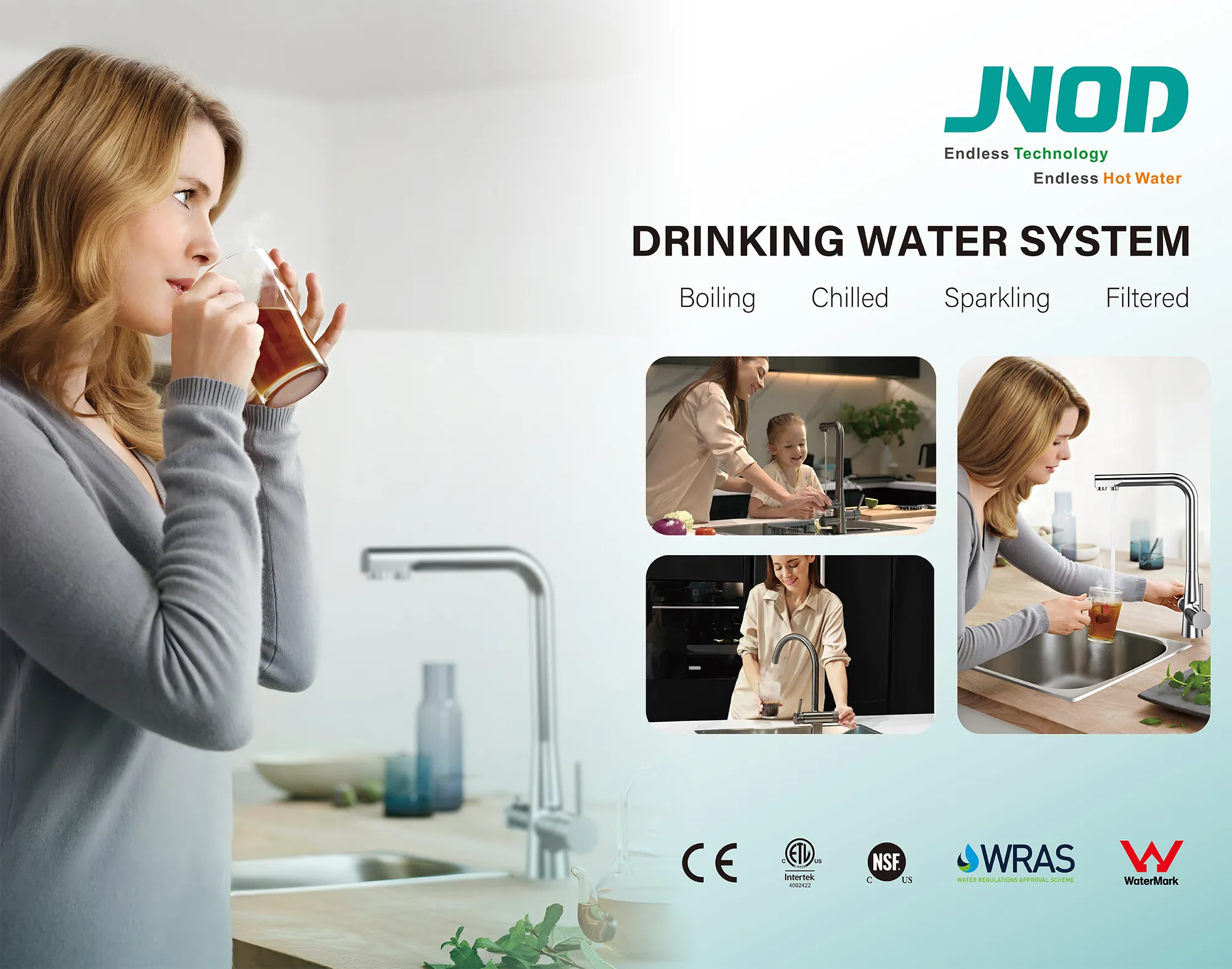 4-in-1 Boiling & Sparkling Water Tap System